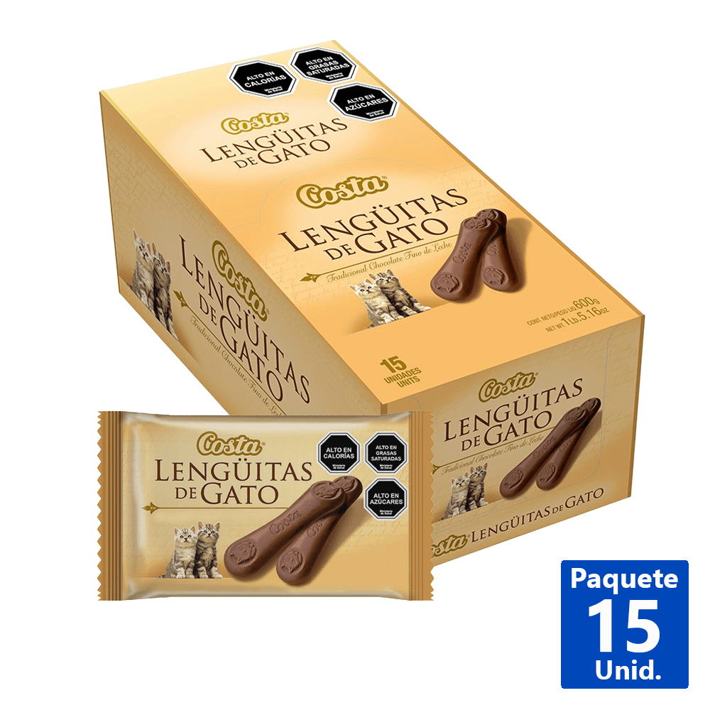 CHOCOLATE LENGÜITAS DE GATO 40 G - Dimak Online