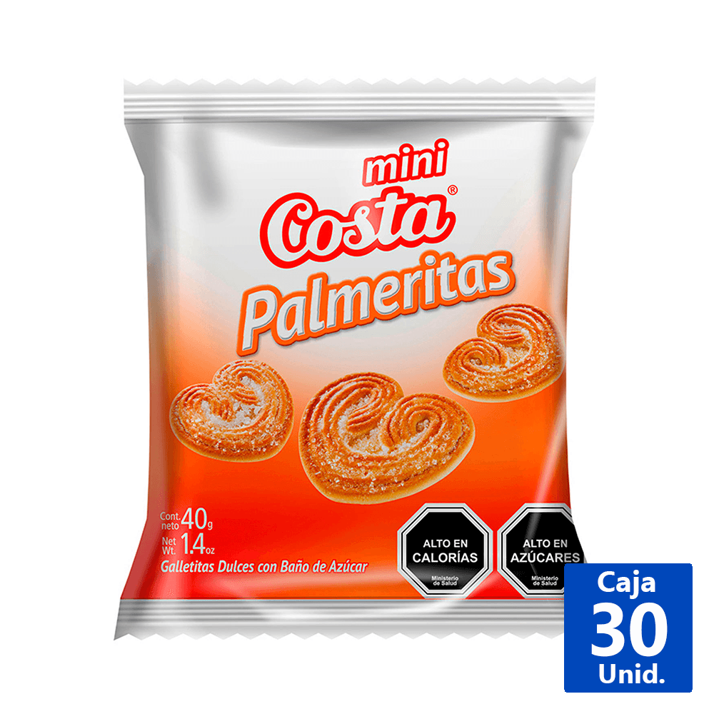 GALLETAS MINI PALMERITAS COSTA 40 G - Dimak Online