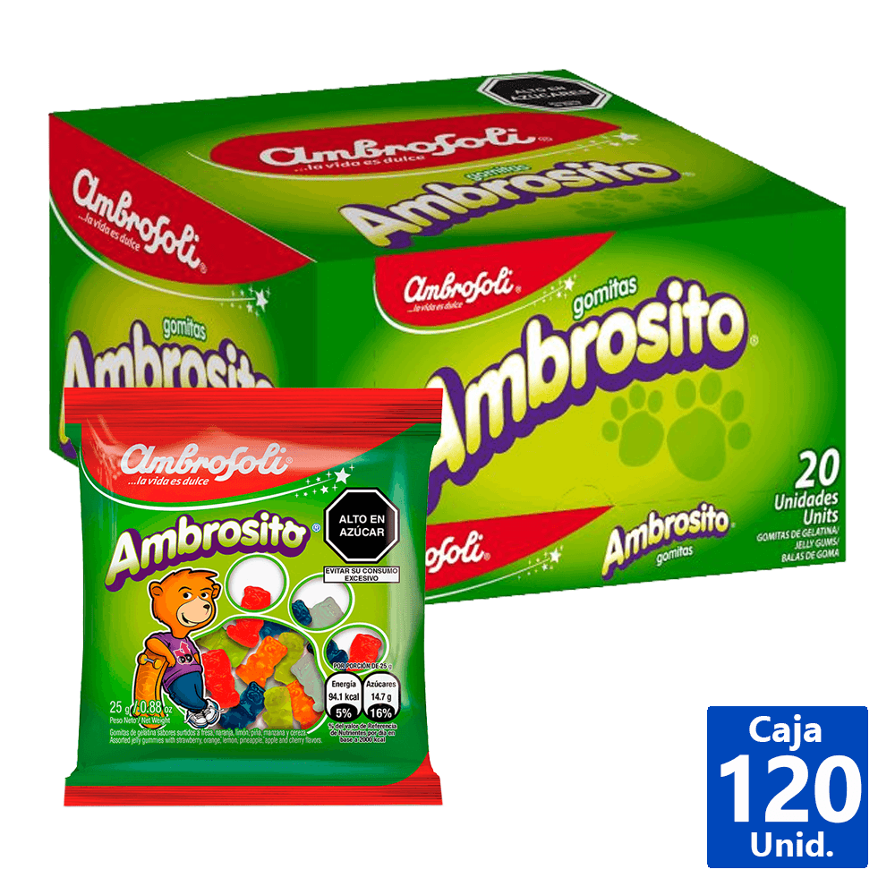 GOMITAS AMBROSITO 20UN DE 25 G - Dimak Online