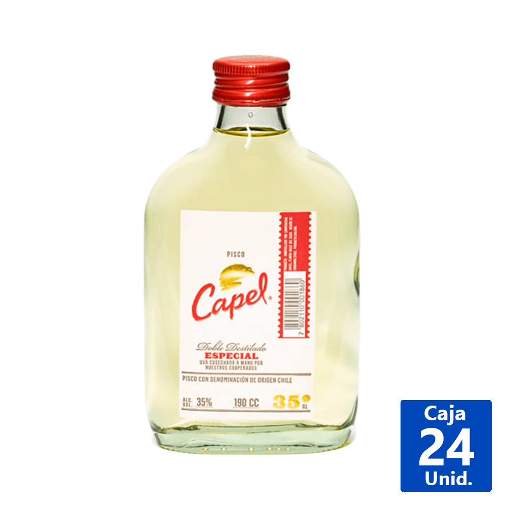 PISCO CAPEL 2D PETACA 35° 190 ML - Dimak Online