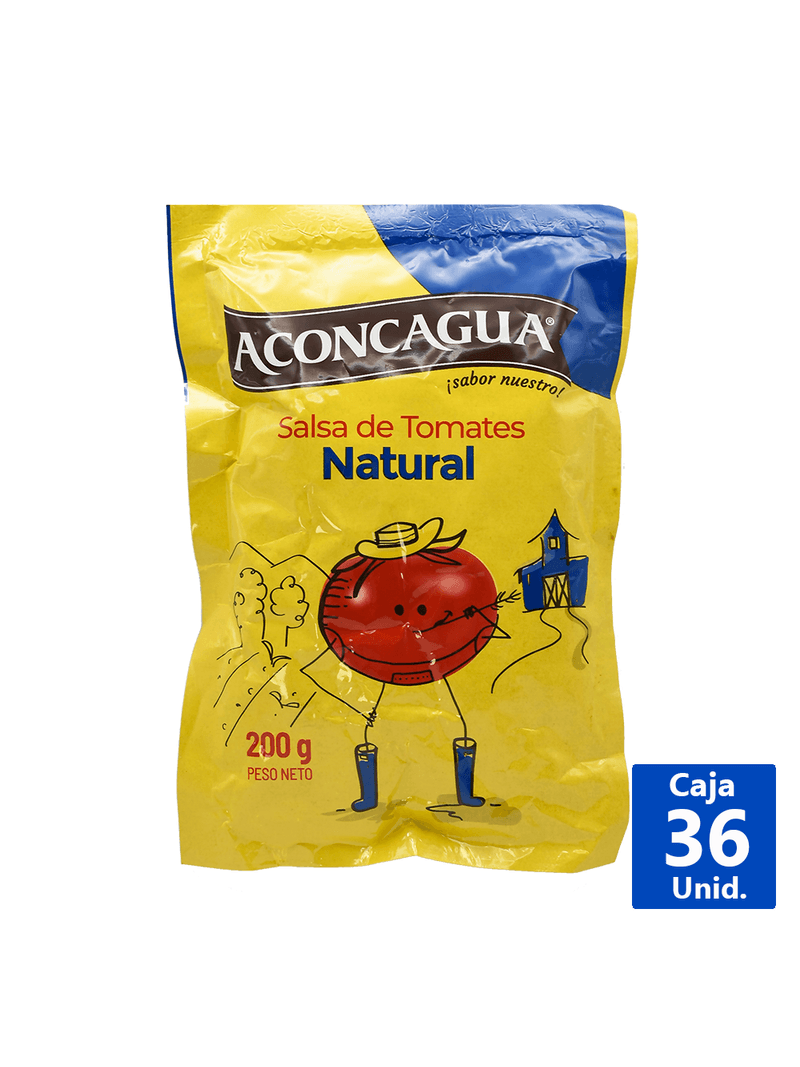 SALSA DE TOMATE NATURAL ACONCAGUA 200 G - Dimak Online