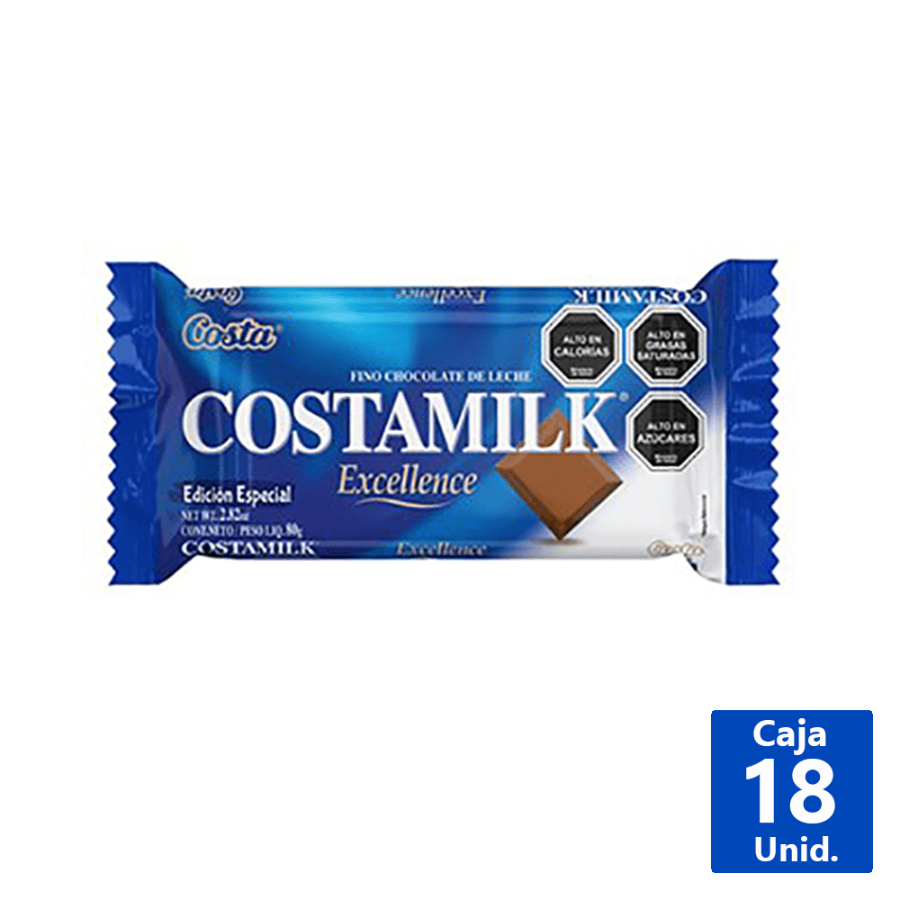 CHOCOLATE TABLETA COSTAMILK 80 G - Dimak Online