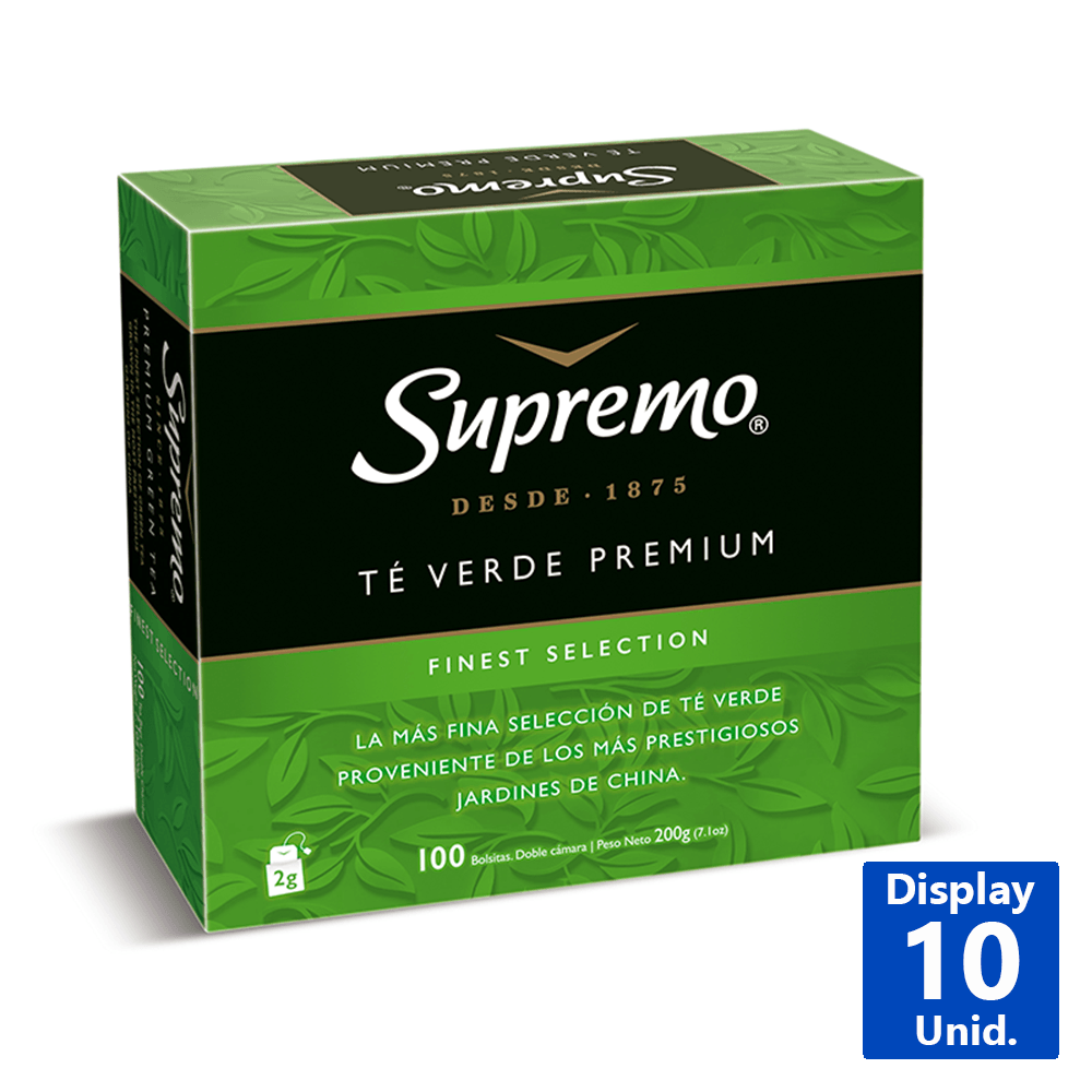 TÉ VERDE PREMIUM 100 BOLSITAS - Dimak Online