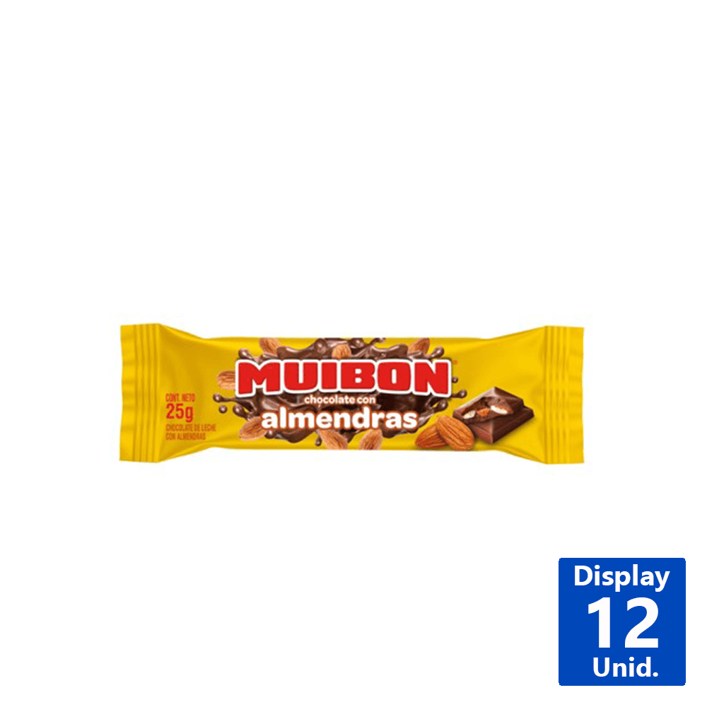 CHOCOLATE MUIBON ALMENDRAS 25 GRS - Dimak Online