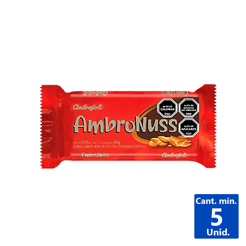 CHOCOLATE EN BARRA AMBRONUSS 100 G - Dimak Online