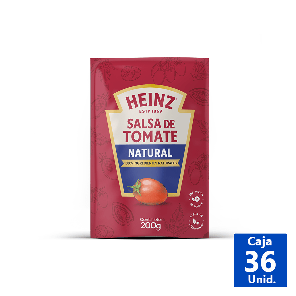 SALSA DE TOMATE NATURAL HEINZ 200 G - Dimak Online