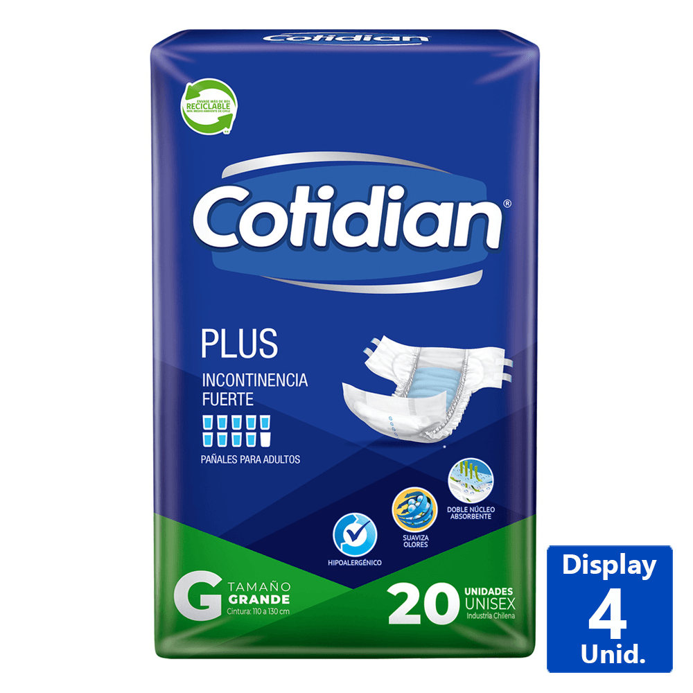 PAÑALES ADULTO PLUS G 20 UN. - Dimak Online