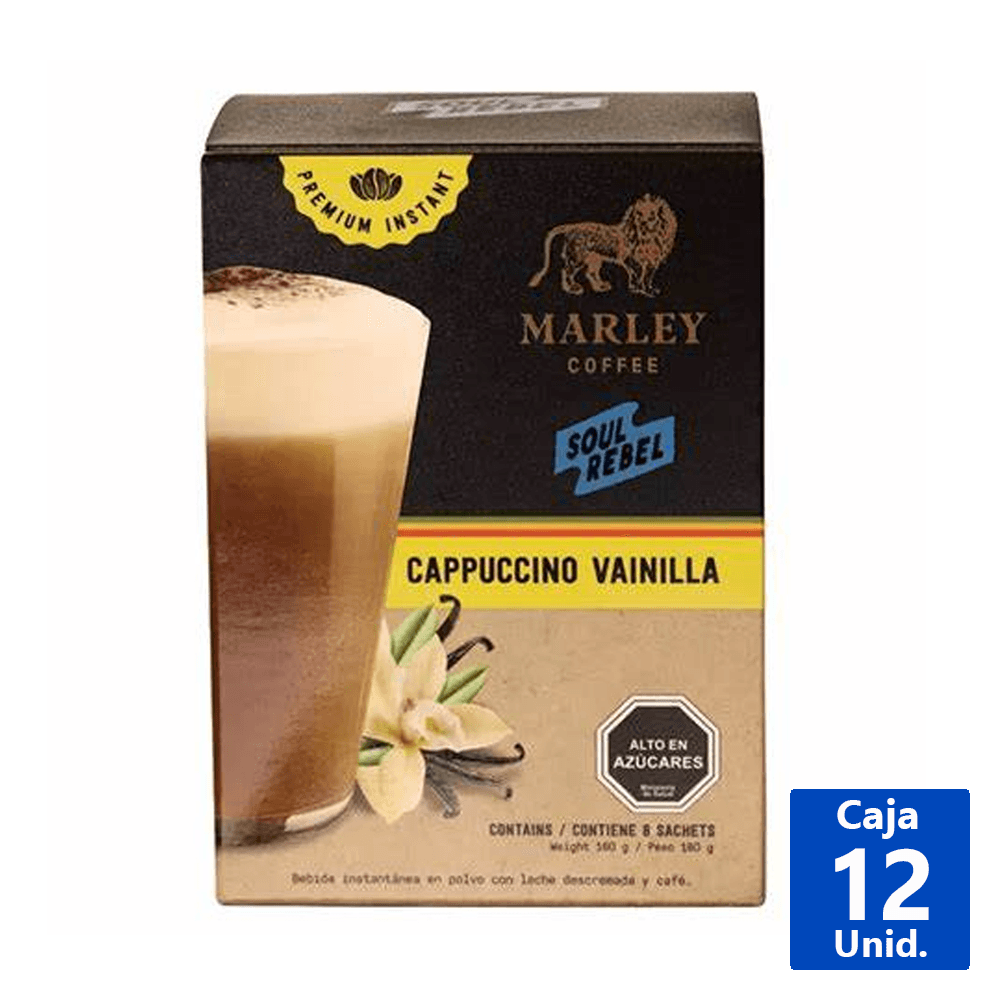 CAFÉ MARLEY CAPPUCCINO VAINILLA 8UN 20G - Dimak Online
