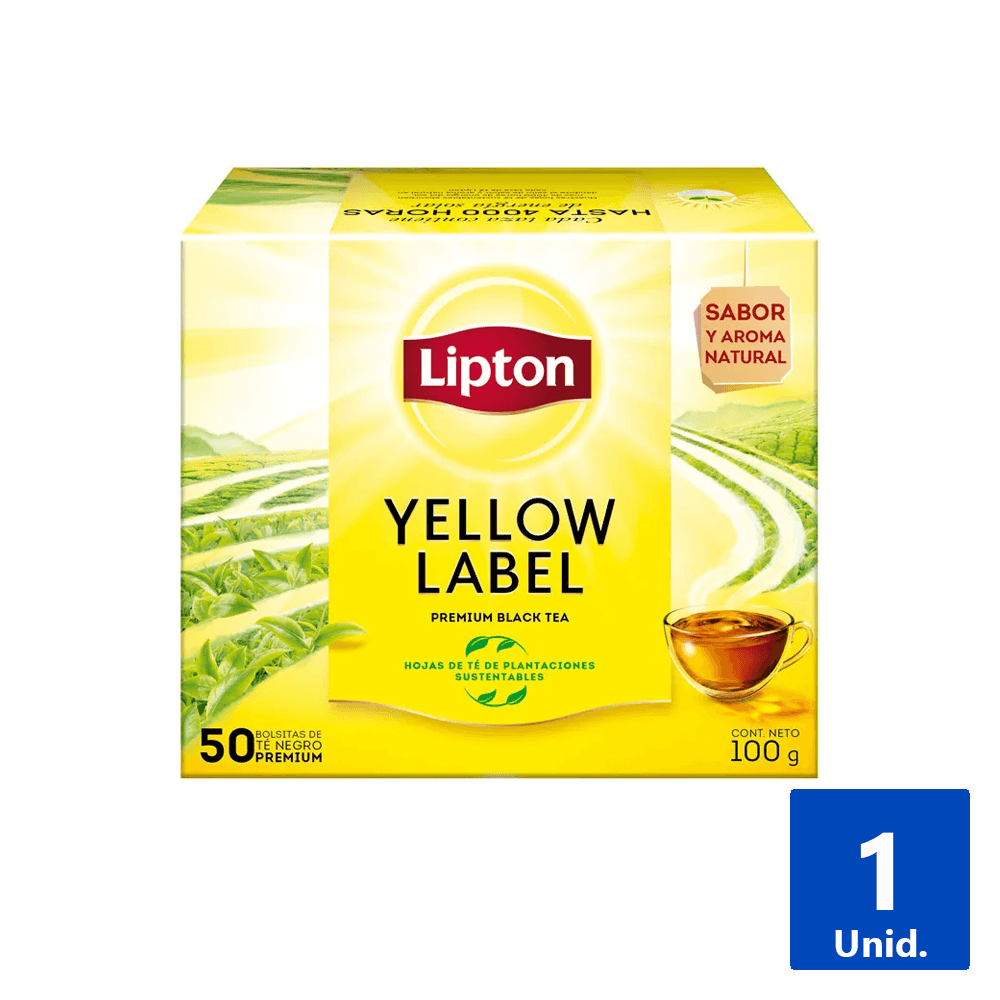 TÉ LIPTON YELLOW LABEL 50 BOLSAS - Dimak Online