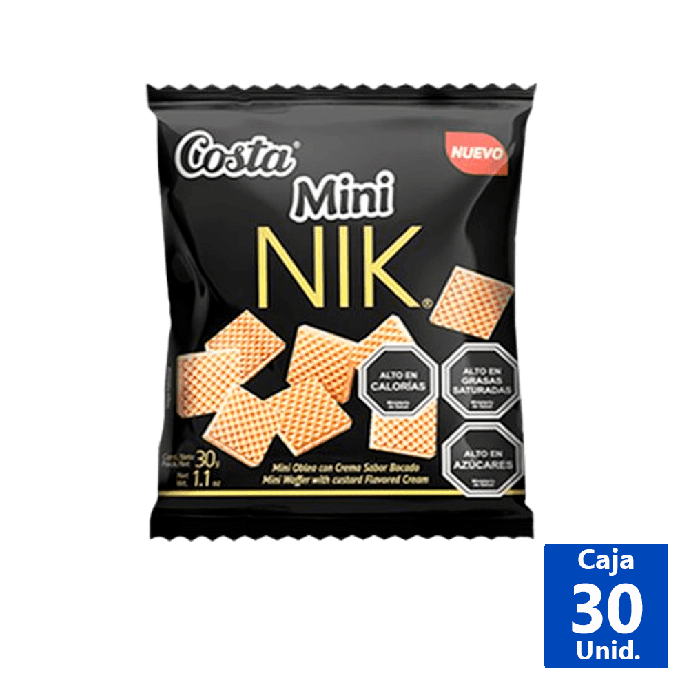 GALLETAS MINI NIK COSTA 30 G - Dimak Online