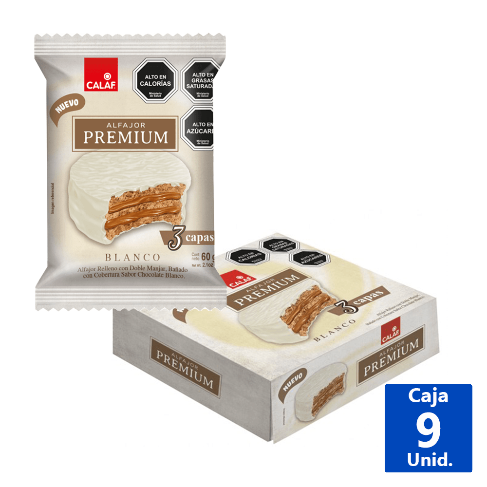 ALFAJOR BLANCO PREMIUM 60 G - Dimak Online