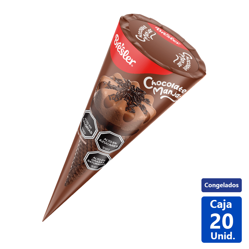 HELADO CONO CHOCOLATE MANJAR 120ML - Dimak Online
