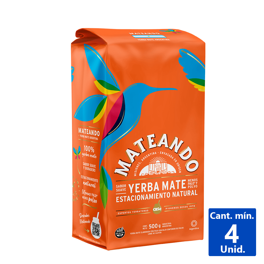 YERBA MATE SUAVE MATEANDO 500 G - Dimak Online